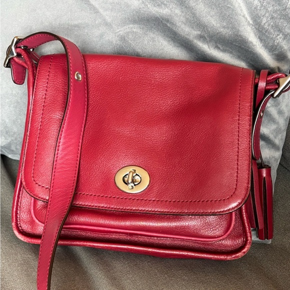 Coach | Bags | Coach Legacy Rambler Vintage Red Leather Shoulder Bag ...